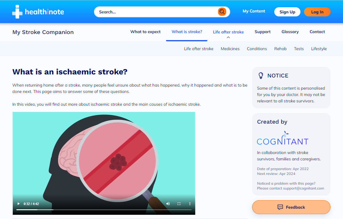 Poster: Providing a co-ordinated, connected world for all stroke ...